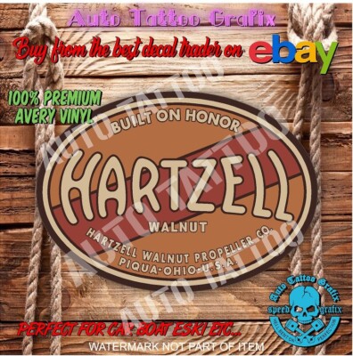 HARTZELL PROPELLER DECAL STICKER AVIATION AEROPLANE JET AVIONICS DECALS ...