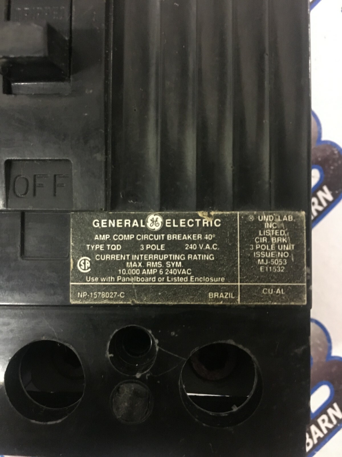 GE TQD32150 Circuit Breaker 150 Amp 240 Volt 3 Pole - WARRANTY | eBay