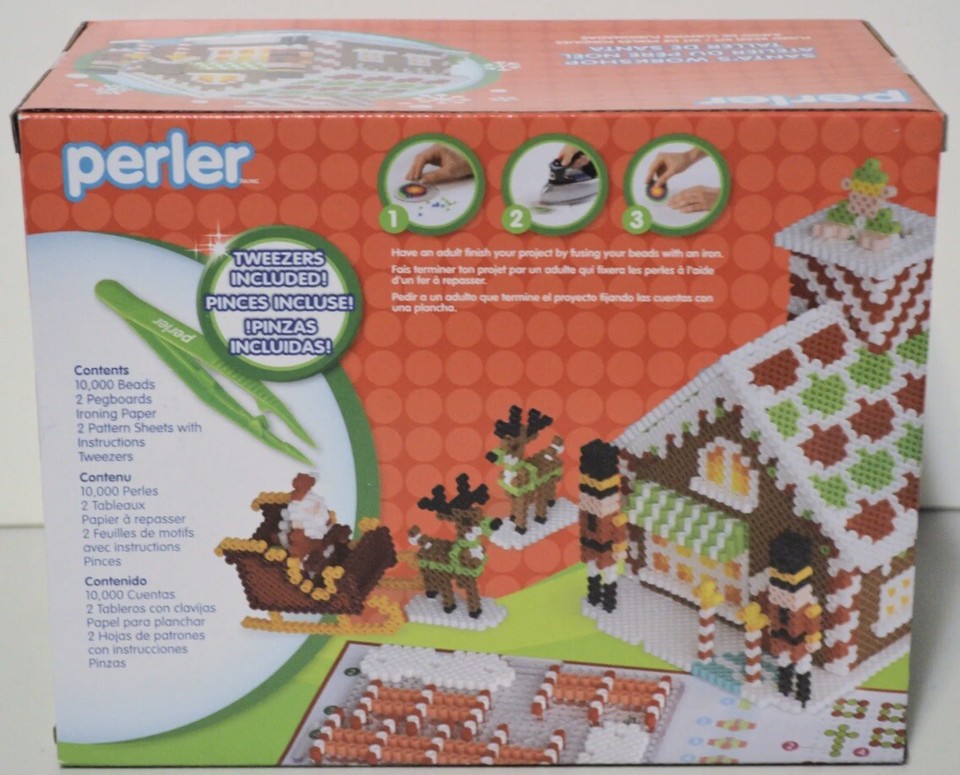 Perler Bead Santa's Workshop 3D Christmas Fuse Kit 10,000+ PCS ...