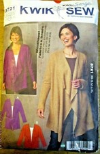 Kwik Sew Pattern K3721 Cardigans by Spotlight for sale online | eBay