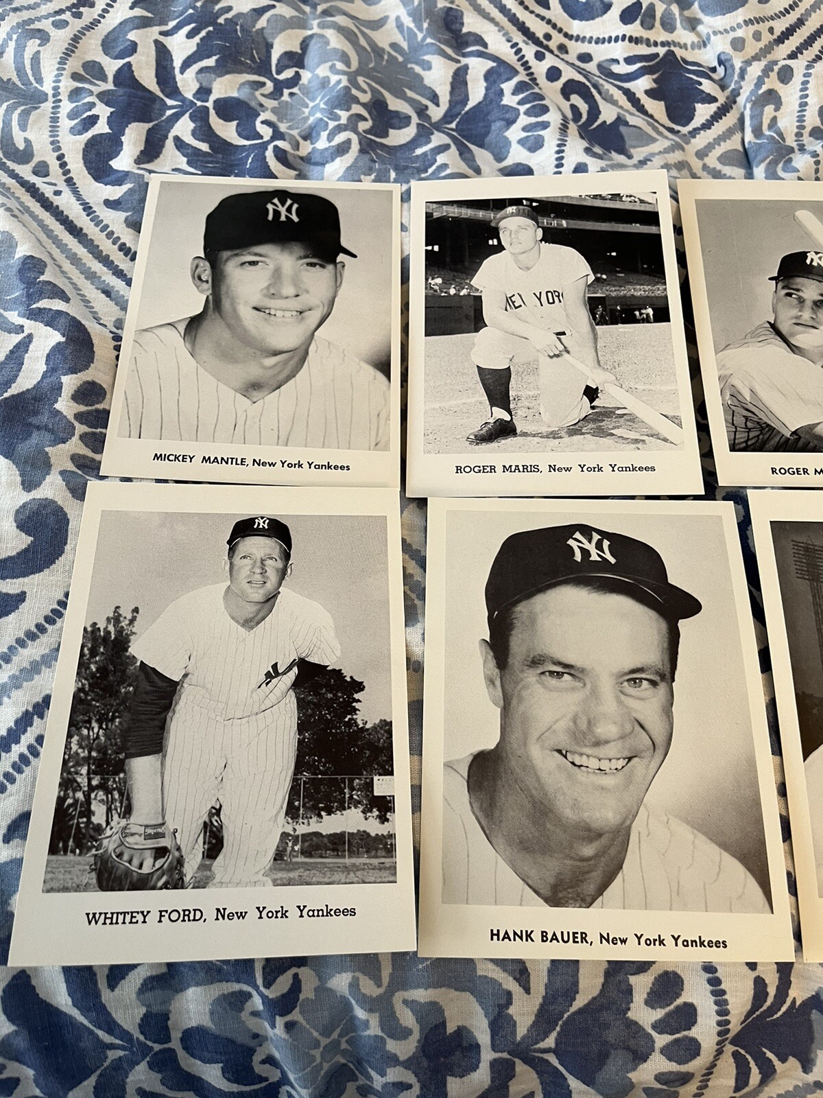 Vintage 1960s New York Yankees Team Issue Photo Set Mickey Mantle Roger ...