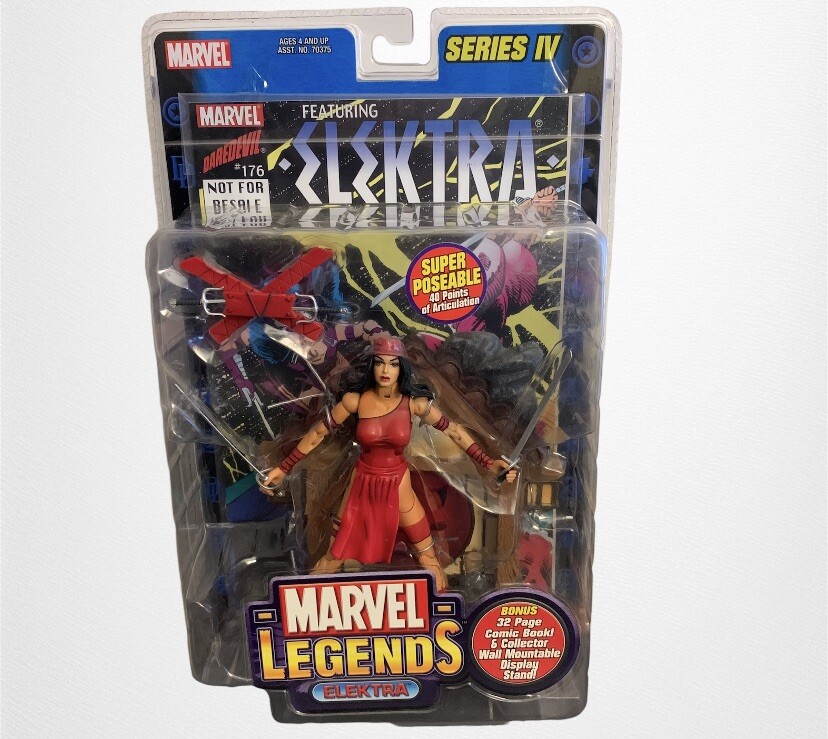 ToyBiz Marvel Legends Elektra Action Figure Series 4 with Bonus Comic ...