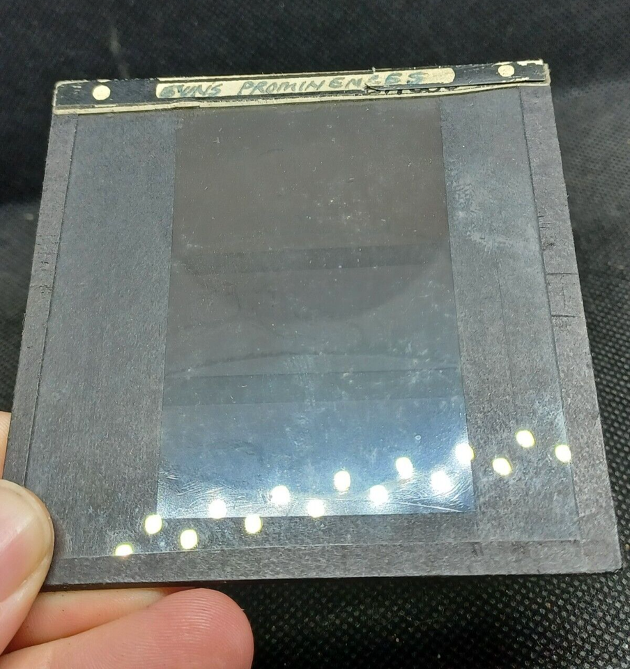 Antique 1890's Glass Magic Lantern Slide Astronomy Sun's Prominences ...