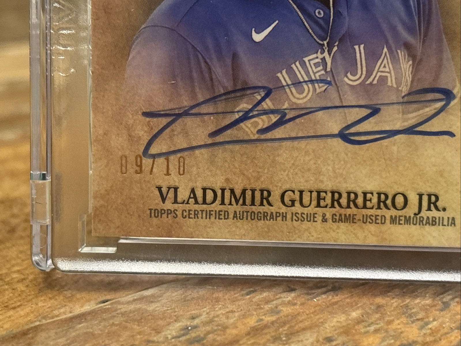Vladimir Guerrero Jr 2021 Topps Dynasty Patch Auto /10 SSP DAP-VG2