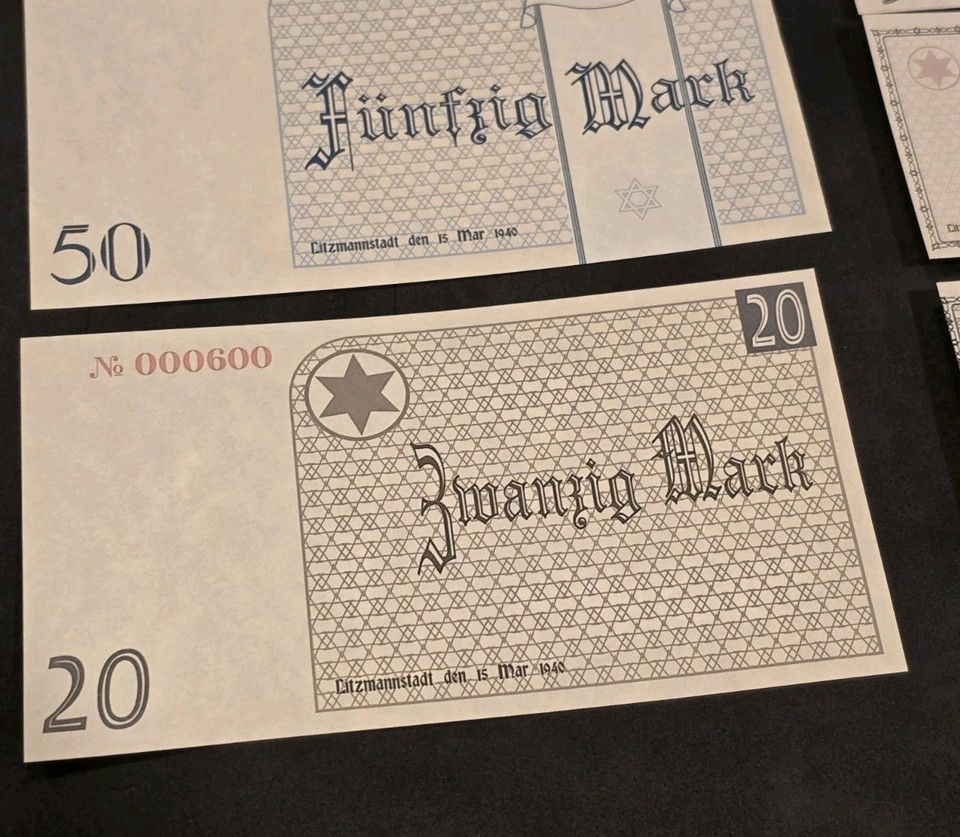 THIRD REICH Nazi German Jewish LODZ LITZMANNSTADT Getto Ghetto Currency ...