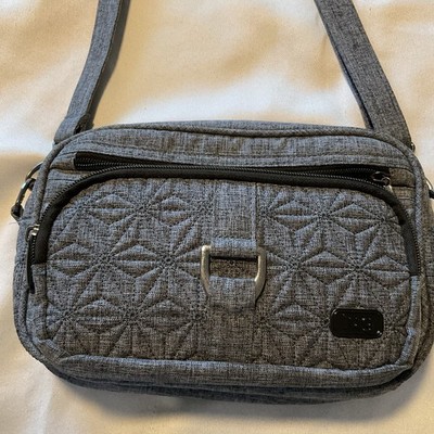 Lug Carousel Crossbody/ Shoulder Bag Heather Gray Quilted Removable ...