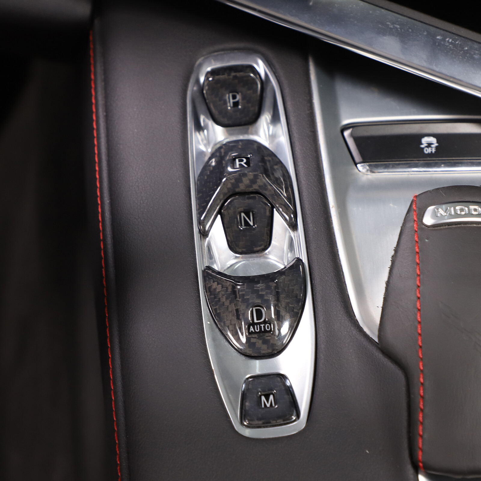 Real Carbon Fiber Gear Transmission PRND Button Cover For Corvette C8 ...