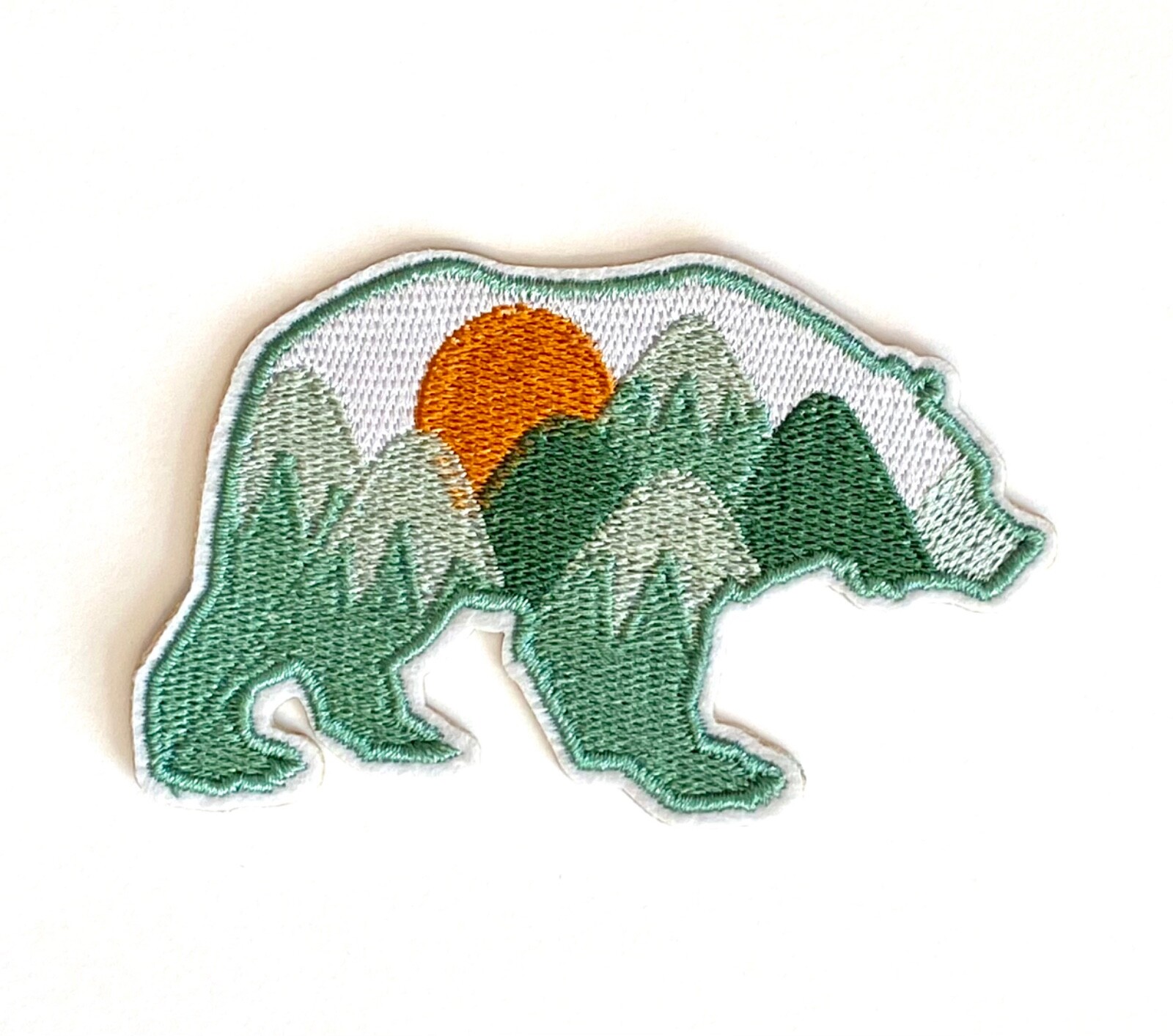 Embroidered Patch - Bear - Mountains - Hiking - Camping - NEW - Iron-on ...