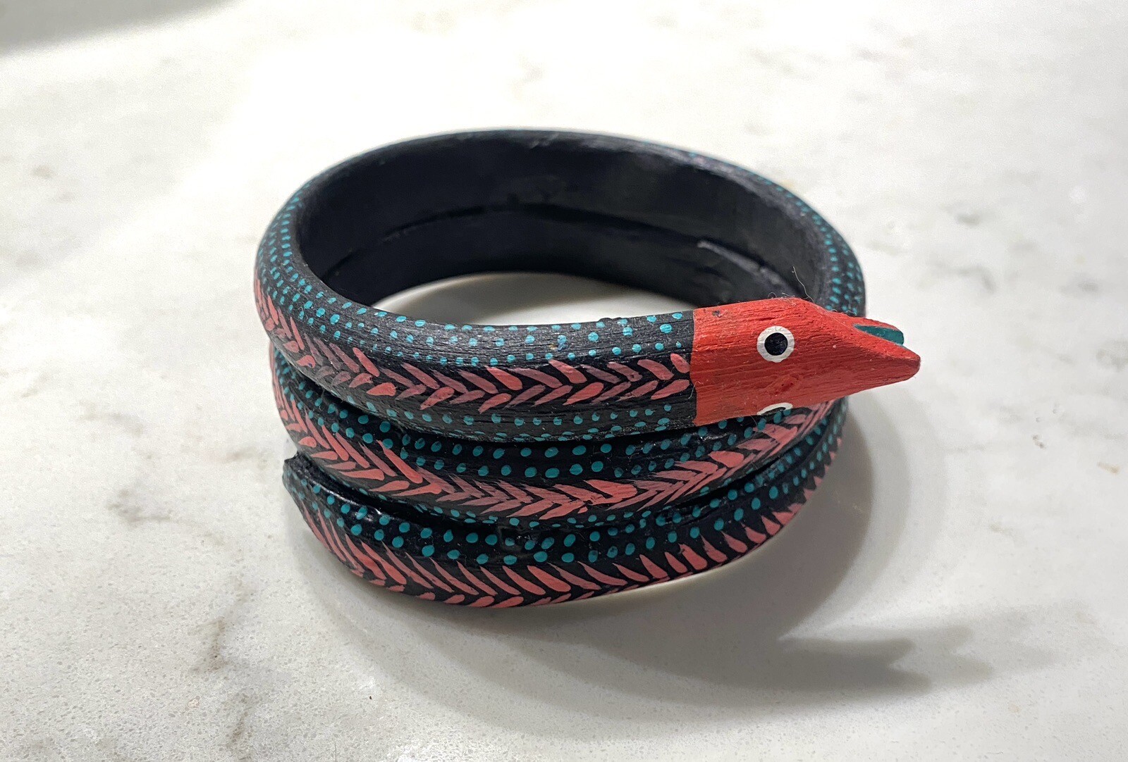 Alebrijes de Oaxaca Snake Cuff Bracelet Wood Hand painted Mexican Folk ...