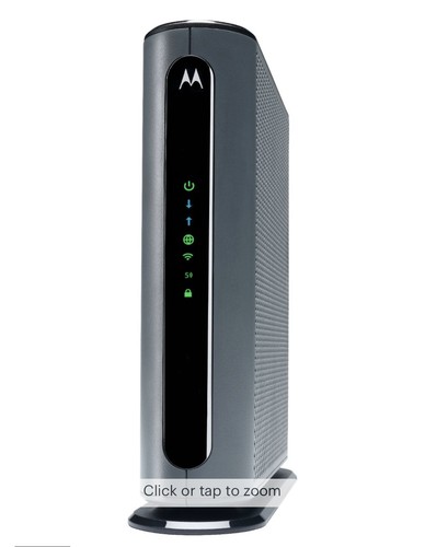 Motorola - MG7700 24x8 DOCSIS 3.0 Cable Modem + AC1900 Router - Black ...