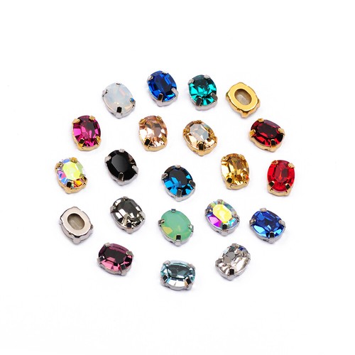 Round Fancy Stones Point Back Sewn Rhinestones Glass Crystals For ...