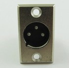 4 pcs Metal XLR 3Pin Male Panel Chassis Mount Socket Audio MIC ...