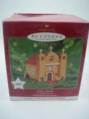 2000 Adobe Church Light Up Magic Collectors Hallmark Keepsake Ornament ...