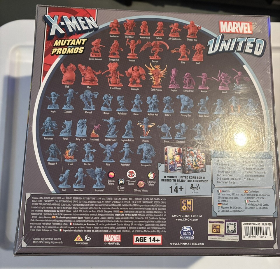 CMON Marvel United X-Men Kickstarter Promos Box - Kickstarter Exclusive ...