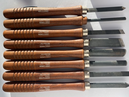 Vintage Craftsman Wood Turning Lathe Knife Chisel Set Of 8 | eBay