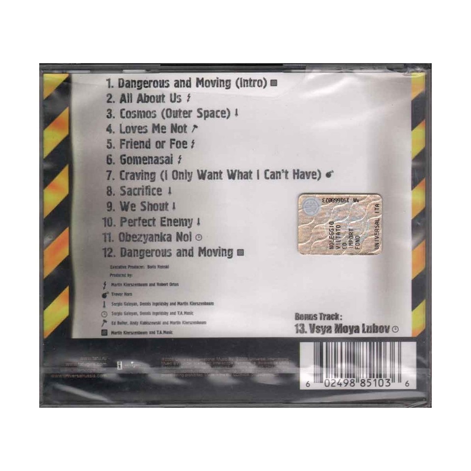 T. A. T. u. (Tatu) CD Dangerous and Moving Sealed 0602498851036 | eBay