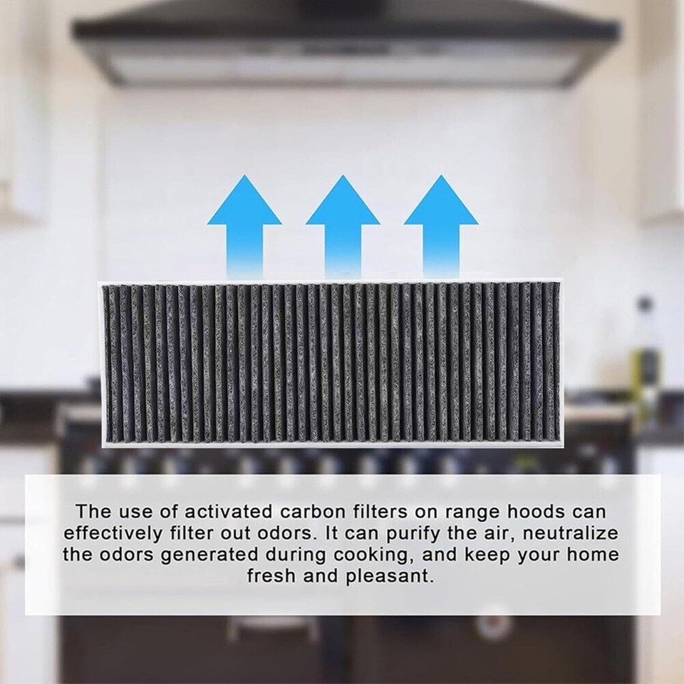 2PCS Activated Carbon for Basic BAKFS/BIU/BHU/BFIU Cooker Hood Range ...