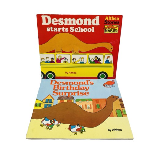 2 x Althea Desmond the Dinosaur Books Desmond's Birthday Surprise ...