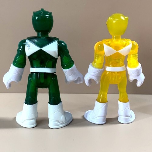 2pcs Imaginext Power Rangers Yellow Green Ranger Translucent Battle ...