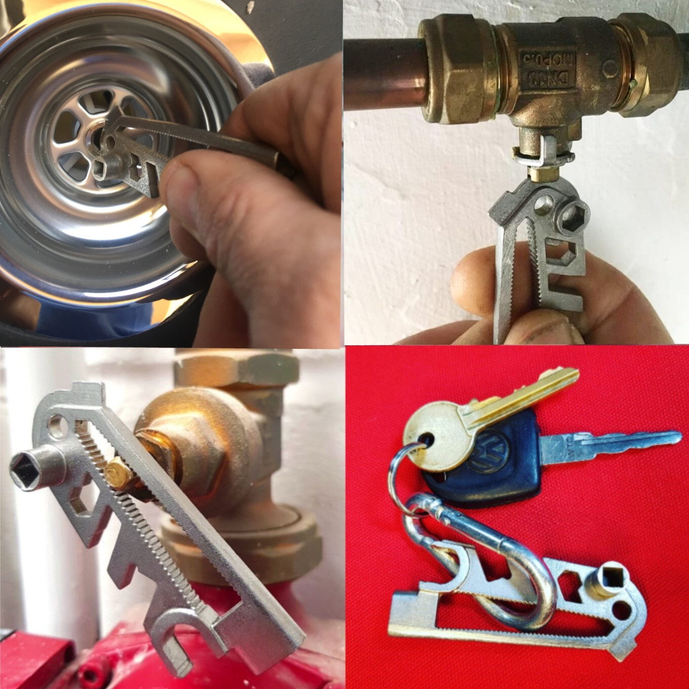 Plumb Chum™ Professional Plumbers Keyring Multitool, bleed key+meter ...