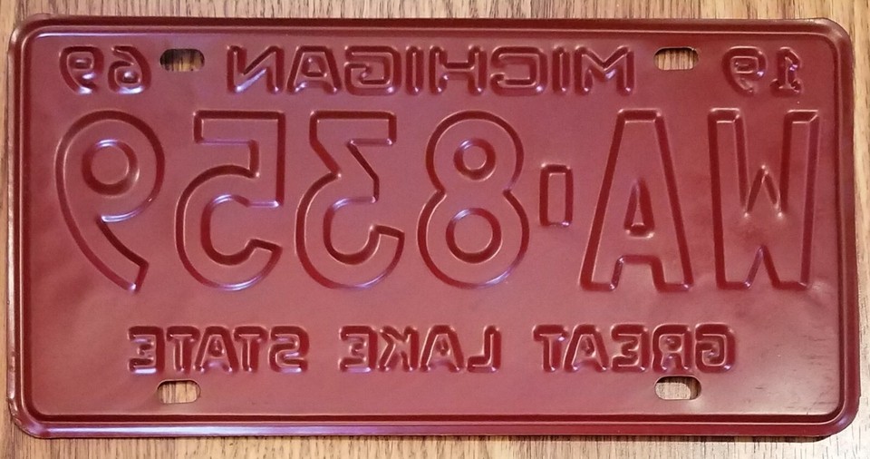 1969 MICHIGAN MI LICENSE PLATE TAG "WA-8359" - MASON County - NOS ...