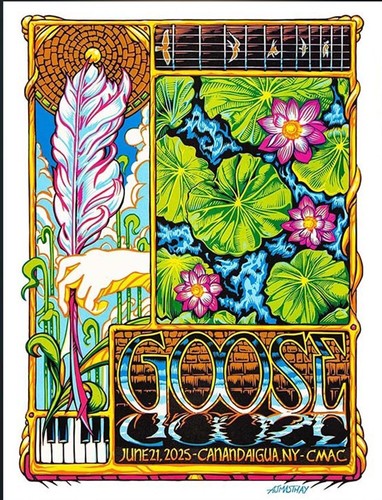 Goose Band Canandaigua New York 2025 Concert Poster At CMAC On June 21 ...