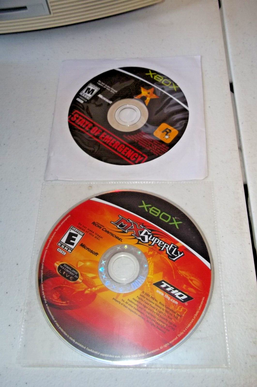 Lot Of 2 Xbox Games: State of Emergency, MX SuperFly. Disc Only ...