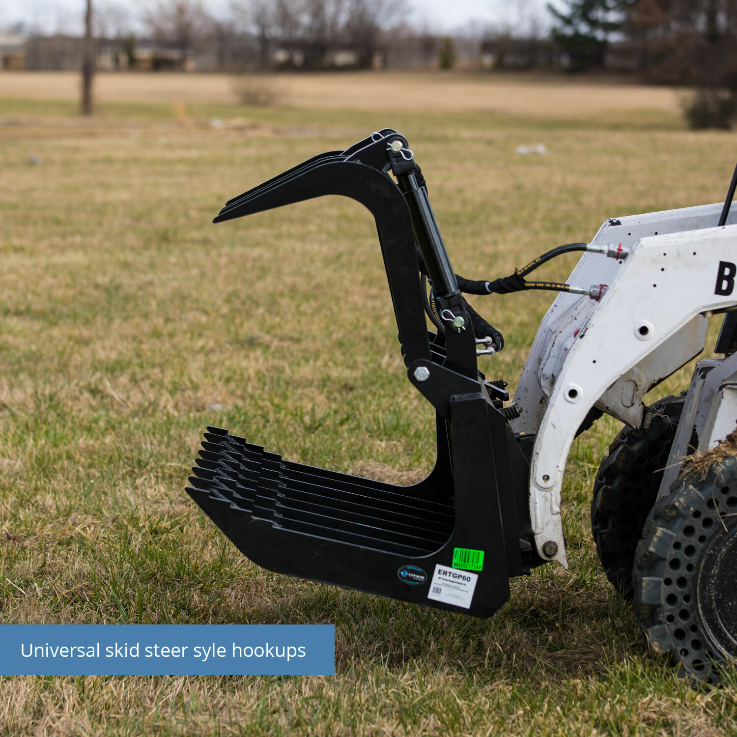 Titan Attachments 60in Economy Skid Steer Root Grapple Bucket ...