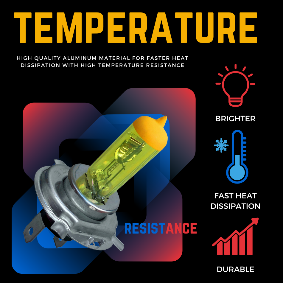 H4 Xenon Yellow Halogen 100w 472 P43t Headlight 501 Led Side Light Car ...