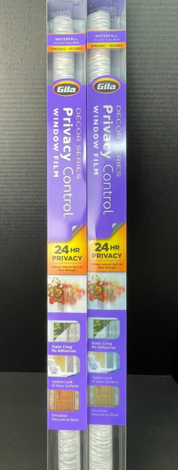2-PACK Gila Decorative Privacy Residential Window Film Static Cling 3ft ...