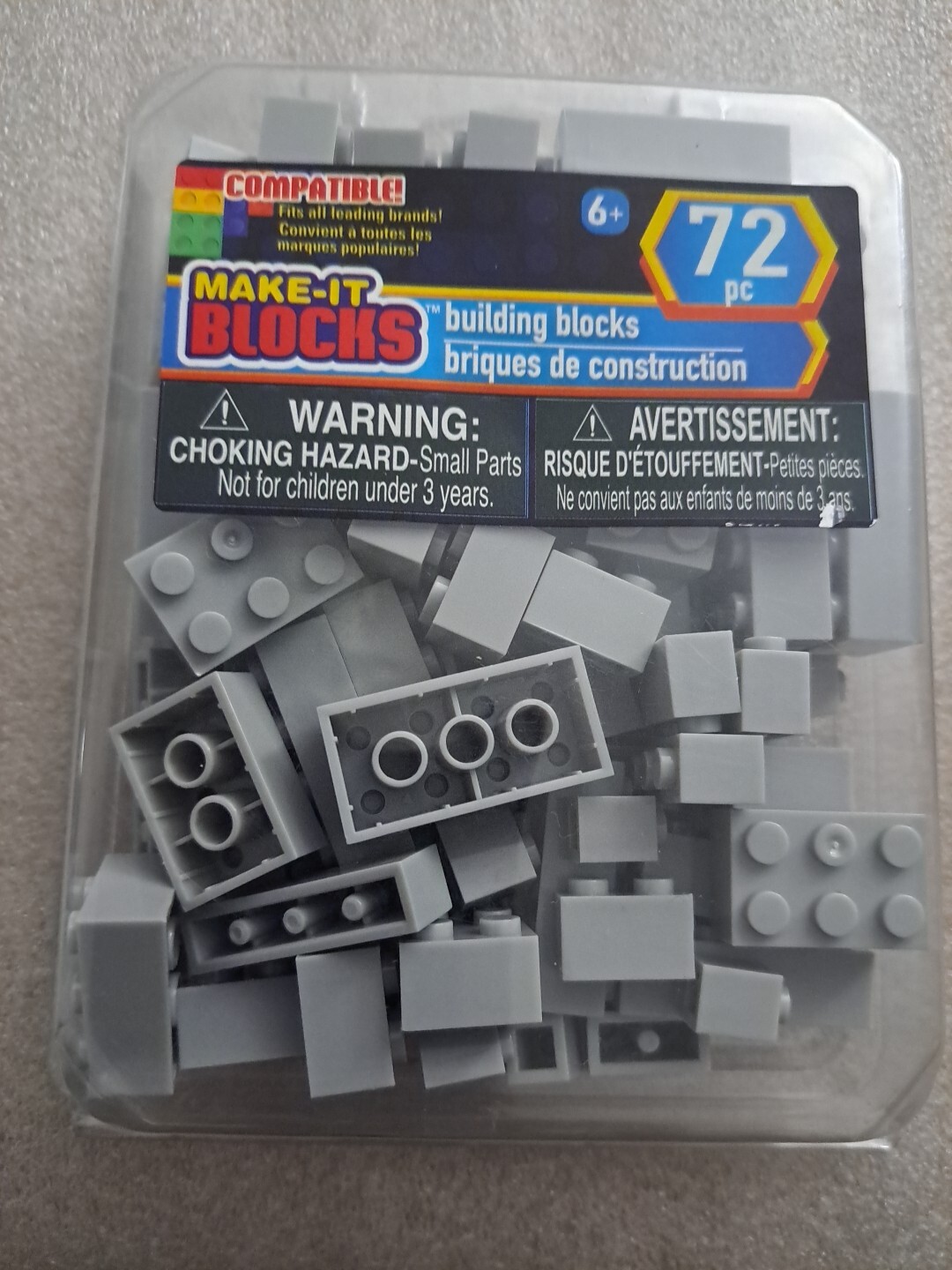 NEW Make It Blocks Gray Building Blocks - 72 pieces | eBay