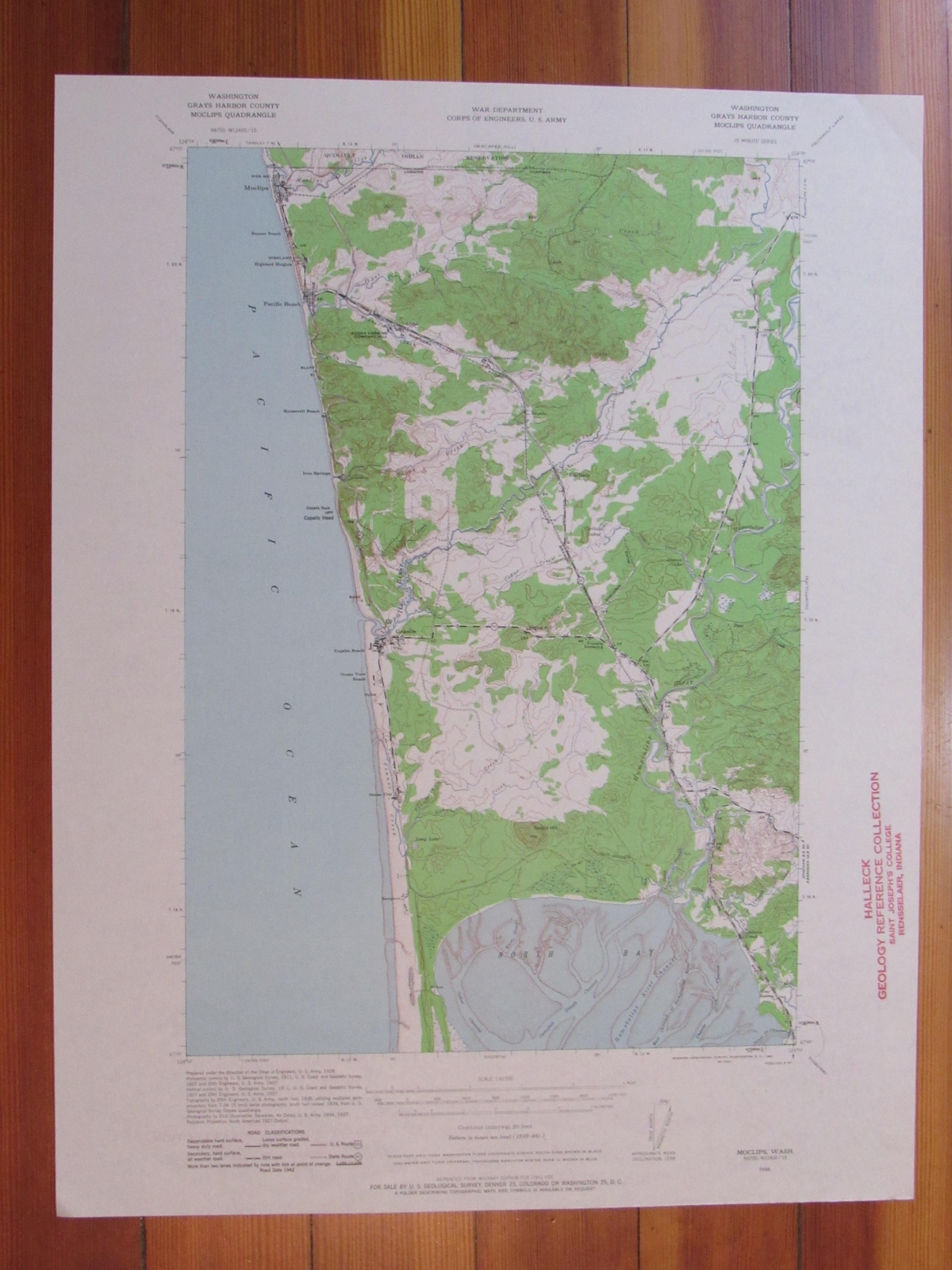 Moclips Washington 1961 Original Vintage USGS Topo Map | eBay