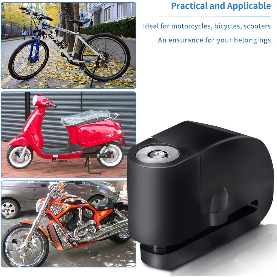 Motorcycle Scooter Bicycle Anti-theft Wheel Disc Brake Lock Security ...