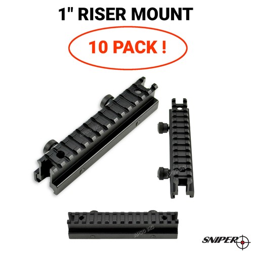 10 pc 1" 1 Inch Riser Mount for Flat-Top Rail Dot Sight / Scope / ACOG ...