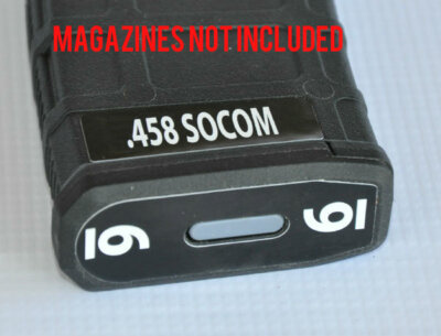 .458 SOCOM MAG STICKERS fits MAGPUL PMAG 30 GEN M3 MAGS YELLOW NUMBERS ...