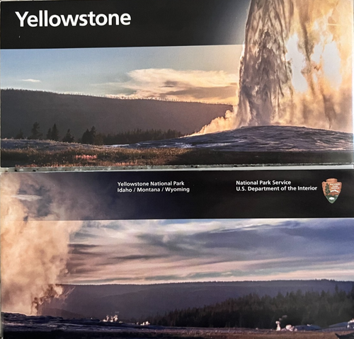 YELLOWSTONE NP - ID/MT/WY NATIONAL PARK SERVICE UNIGRID BROCHURE/MAP ...