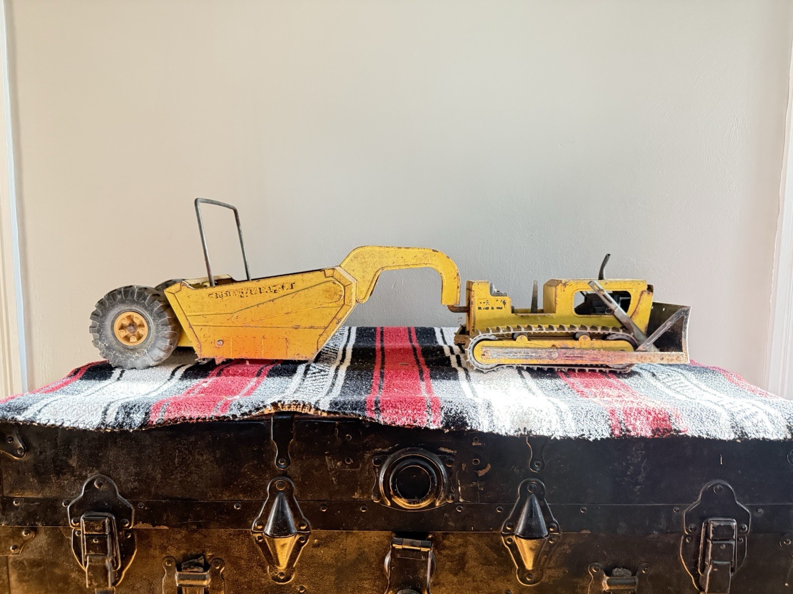 Vintage 1970" S Pressed Steel Tonka Bull Dozer Earth Mover /Scraper ️ ...