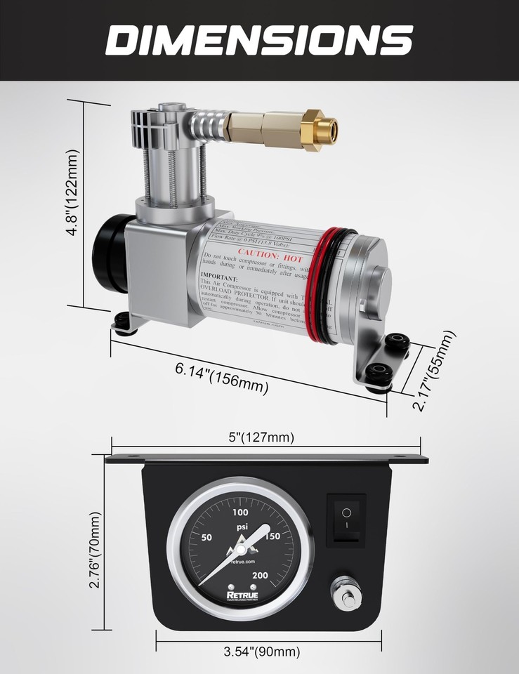 On Board Air Compressor System for Truck Air Bags Suspension Kit with ...