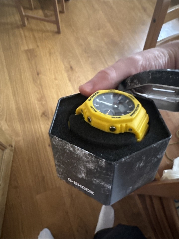 Casio G Shock Tough Solar Carbon Core Yellow WR Watch Analog Digital ...