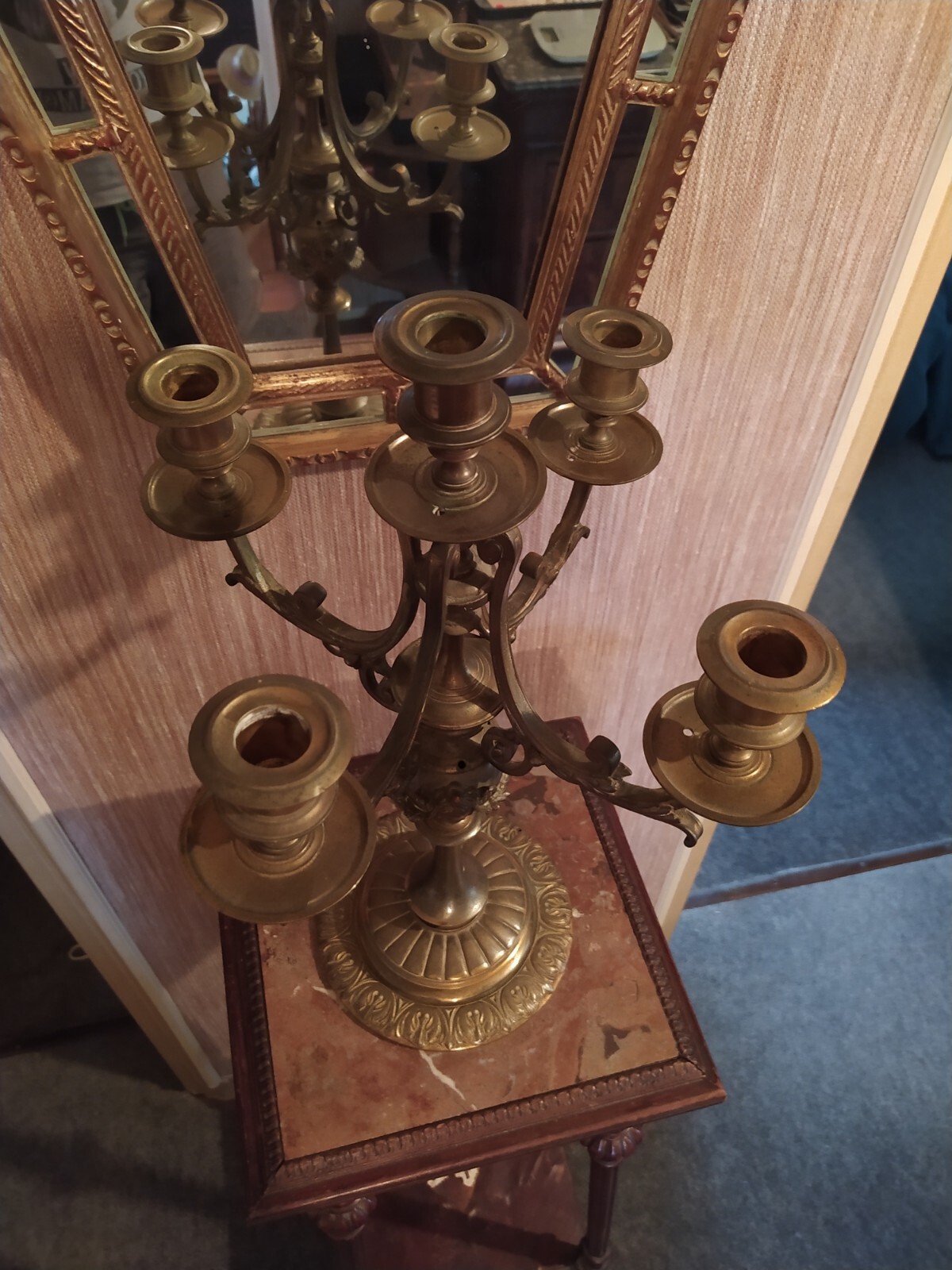 Grand Candélabre en Bronze à Décor d'Angelots et Guirlandes à 5 Feux | eBay