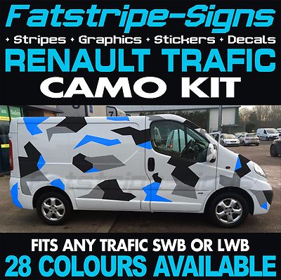to fit RENAULT TRAFIC CAMO GRAPHICS STICKERS DECALS SWB LWB DAY VAN ...