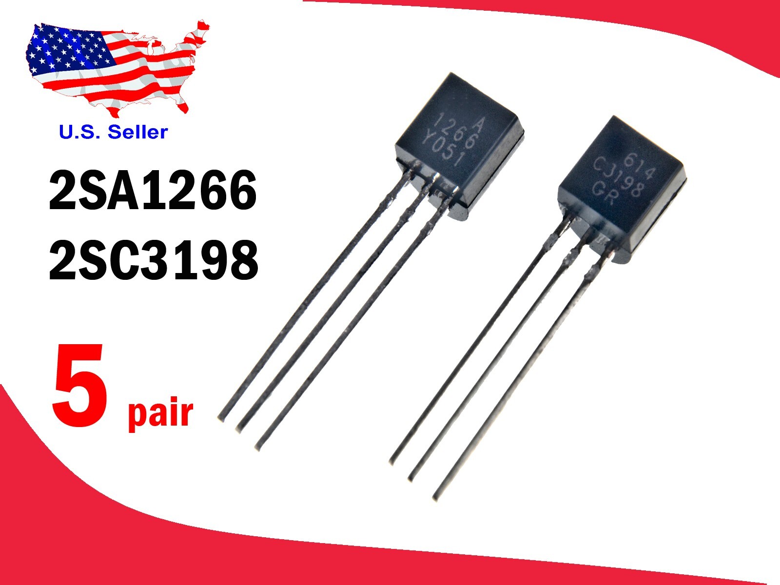 2SA1266 & 2SC3198 (5 pair) KTA Transistor - Free & Fast shipping | eBay