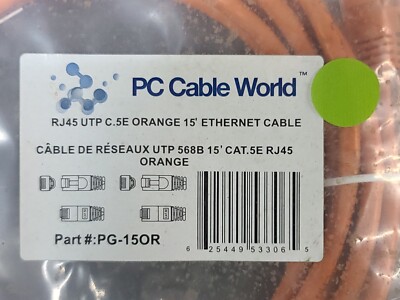 PC Cable World RJ45 UTP 15" Ethernet Cable | eBay