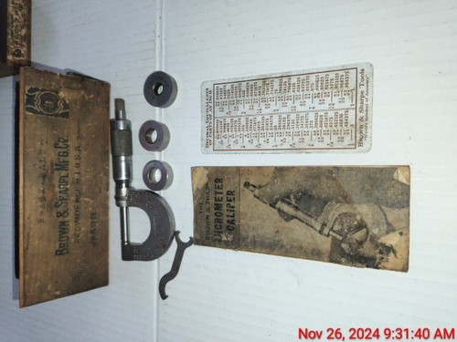 Vintage Micrometer Caliper With original wood boxes Lot Of 2 | eBay