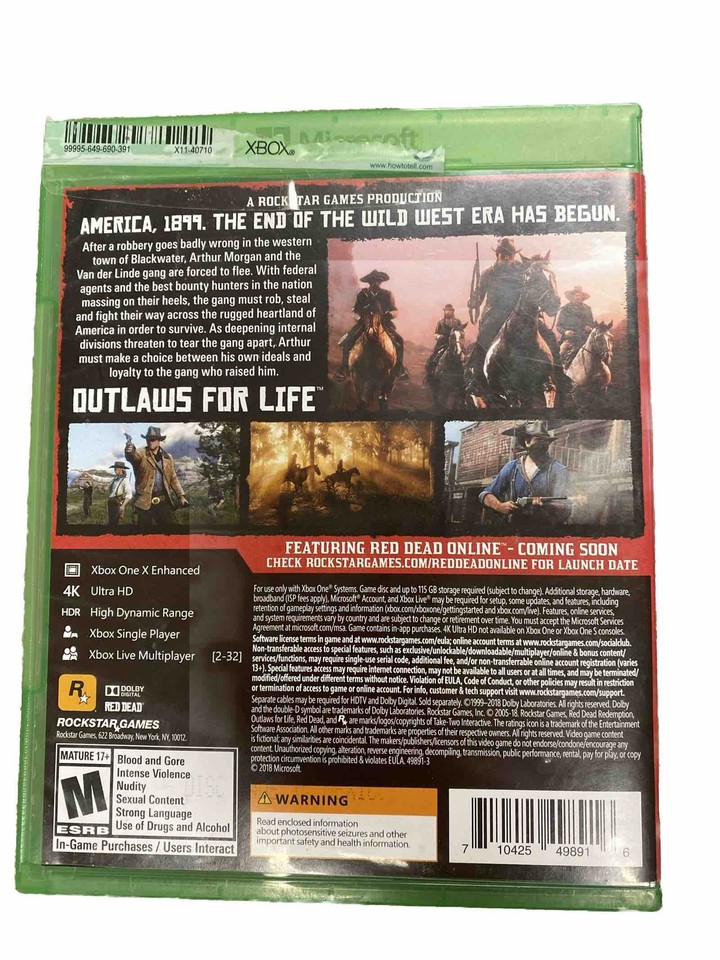 Red Dead Redemption 2 - Microsoft Xbox One 710425498916 | eBay