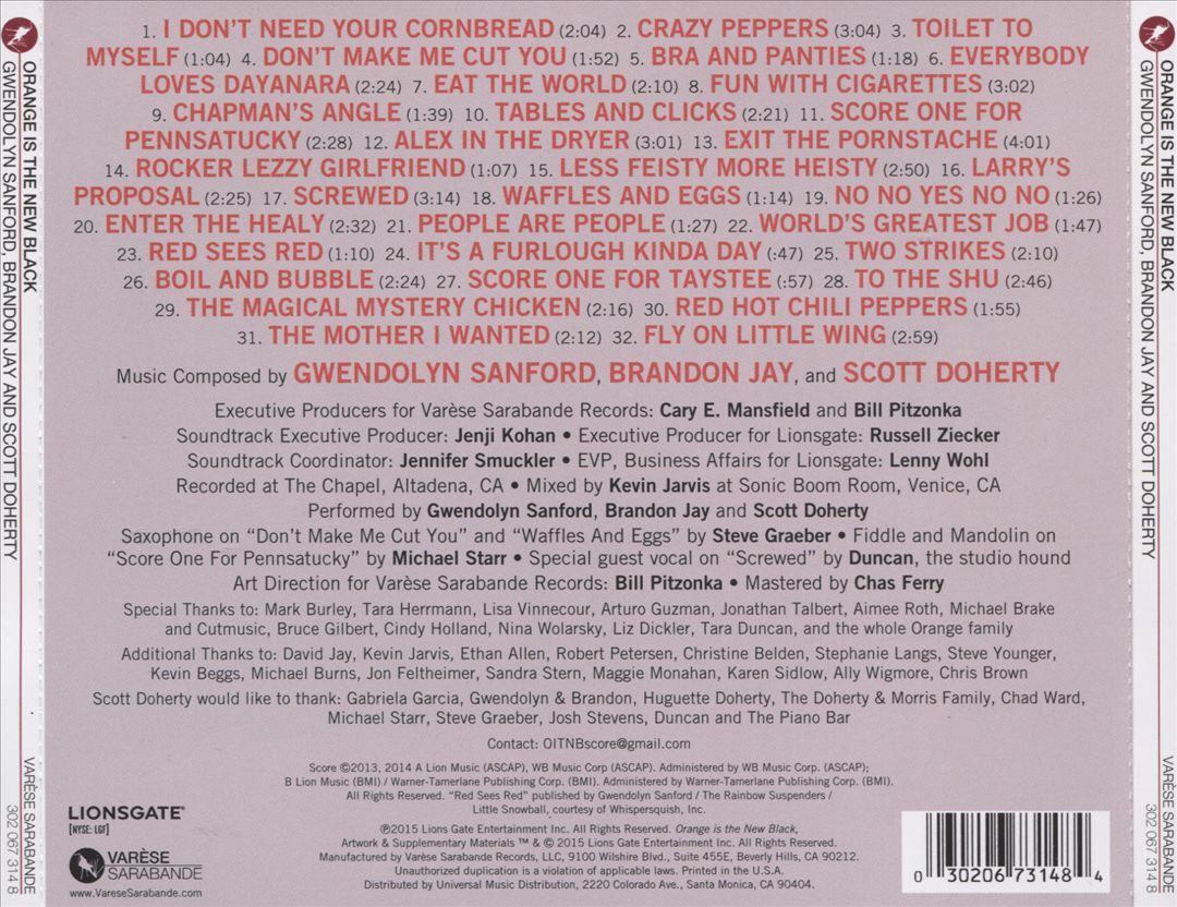 SCOTT DOHERTY / BRANDON JAY / GWENDOLYN SANFORD ORANGE IS THE NEW BLACK ...