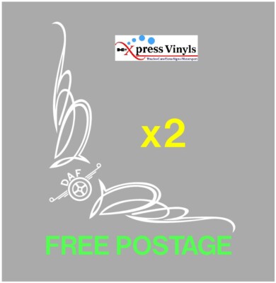 DAF style axle window decals x 2. CF XF XD XG XG+ ANY COLOUR. FREE ...