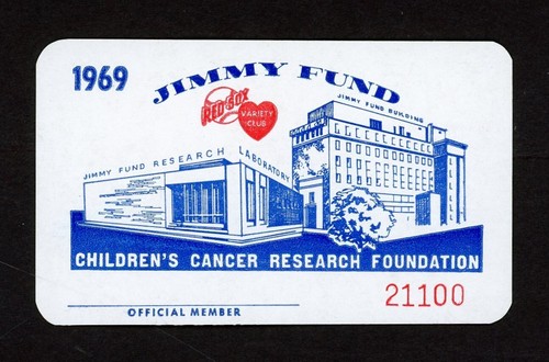 1969 Jimmy Fund - Ted Williams / Boston Red Sox Membership Card #21100 ...
