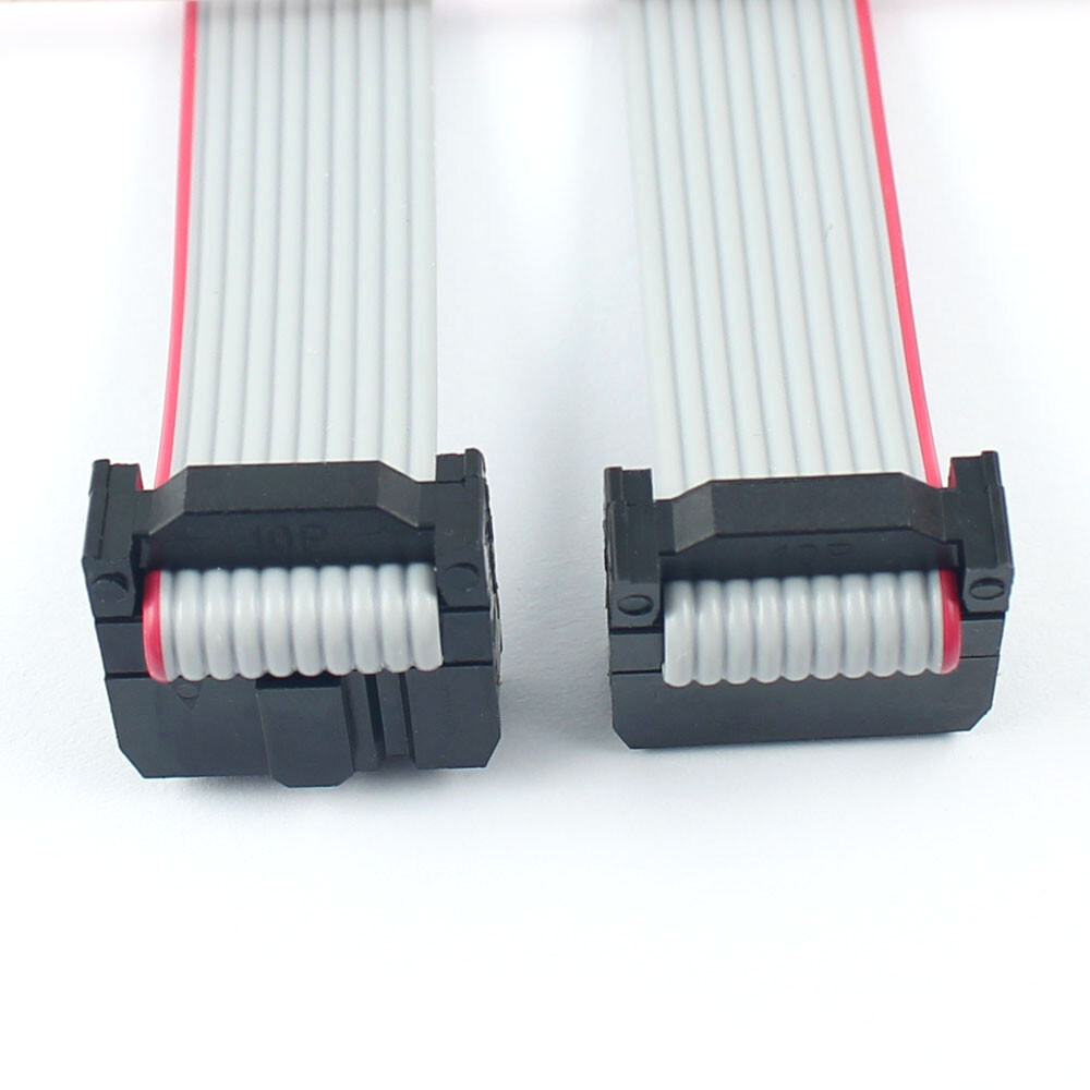 2Pcs 2.54mm Pitch 2x5 Pin 10 Pin 10 Wire IDC Flat Ribbon Cable Length ...