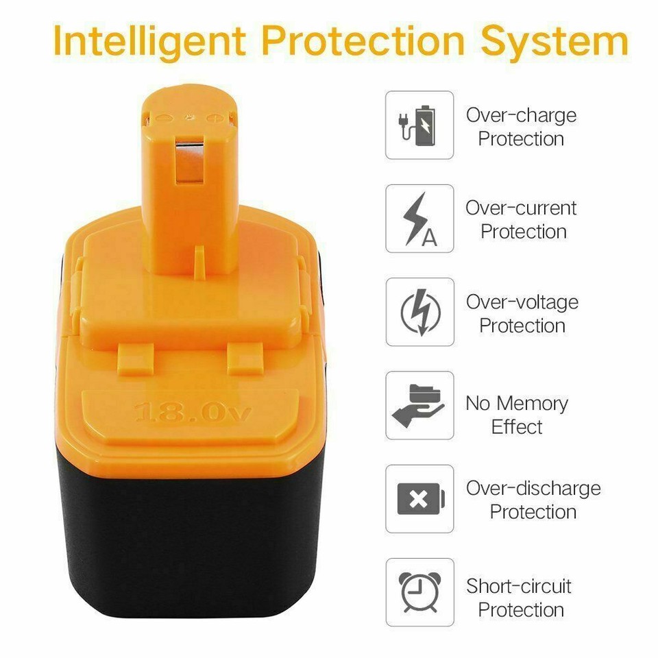 NEW For Ryobi 18V P100 ONE+ PLUS 4800mAh 18 Volt NI-MH Battery P101 ...